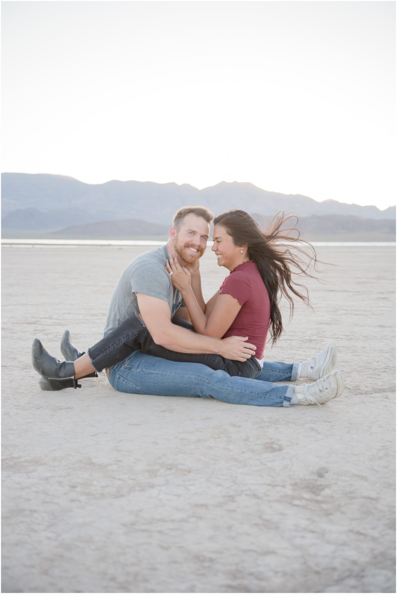 Genesis + Britton Madjestic Engagement at The Dry Lake Bed Las VEgas