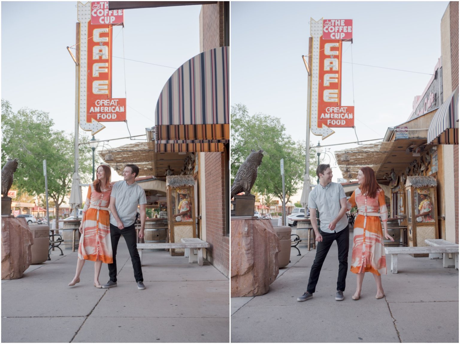 Libby + Dane Vintage Engagment Session in Boulder City Nevada