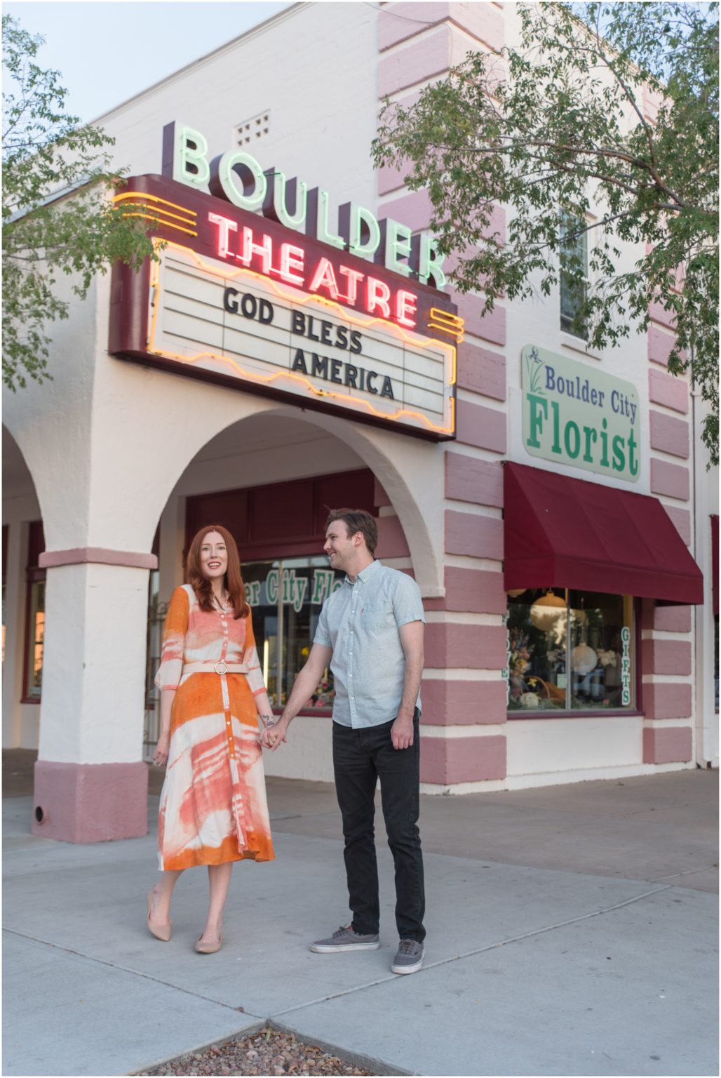 Libby + Dane Vintage Engagment Session in Boulder City Nevada